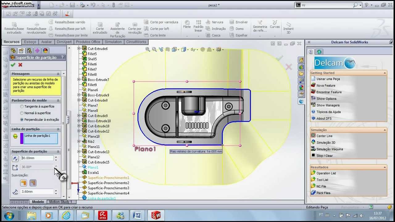 Molde básico Solidworks 2012 - YouTube