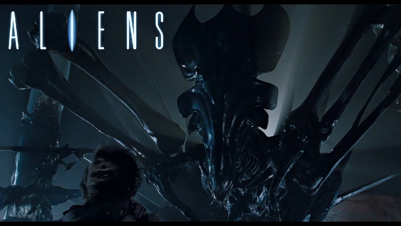 Alien queen scene - Aliens (1986) HD - YouTube