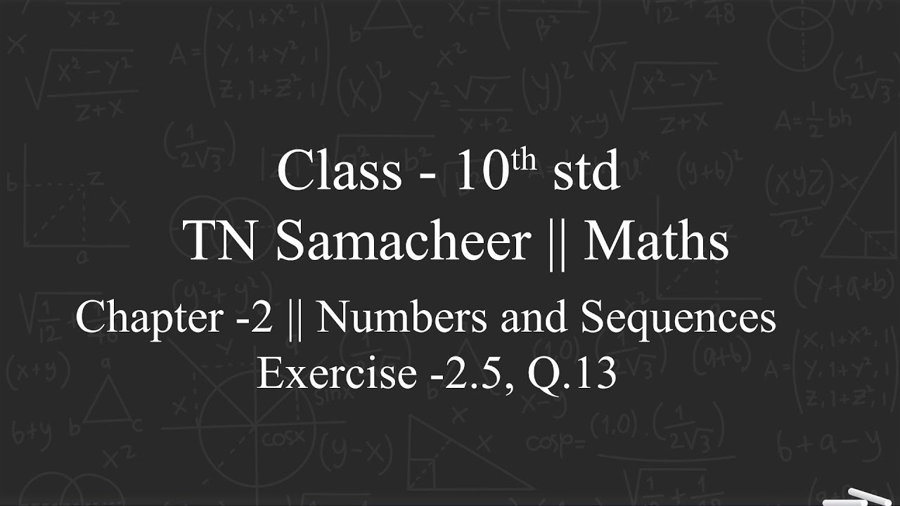 TAMILNADU STATE BOARD SAMACHEER KALVI MATHS CLASS10TH CHAPTER 2 tamilnadu-state-board-samacheer-kalvi-maths-class10th-chapter-2