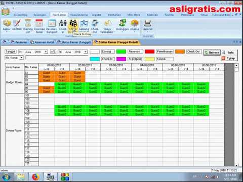 Room Status Table Using Software Hotel (Freeware) - YouTube