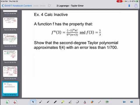 11.3 Notes Lagrange Error Bound Part 3 - YouTube