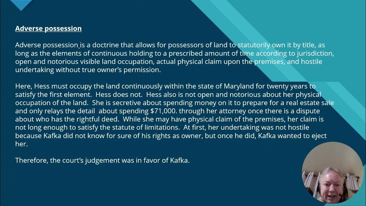 Adverse Possession Also Known As Squatters Rights Youtube