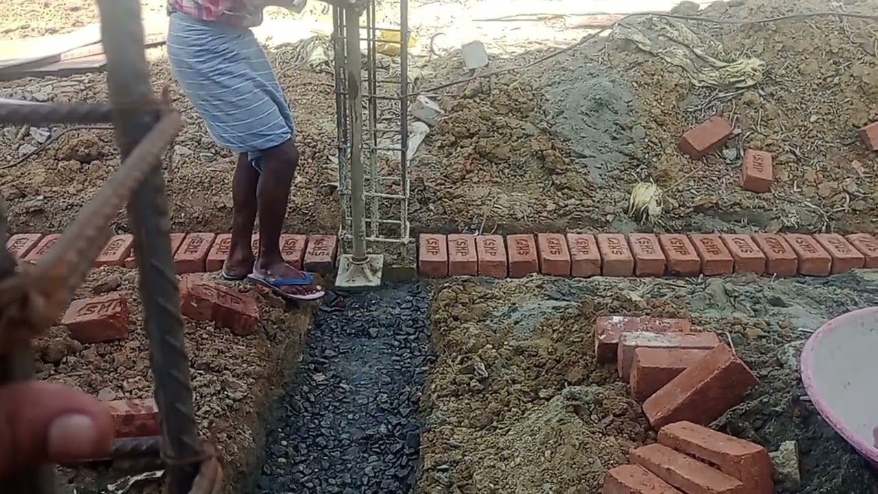 p/laying of pcc for plinth beam - YouTube