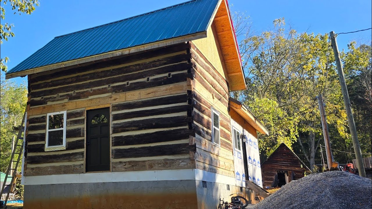 Log Cabin Update!!! We are SO close to being able to move in!!! - YouTube