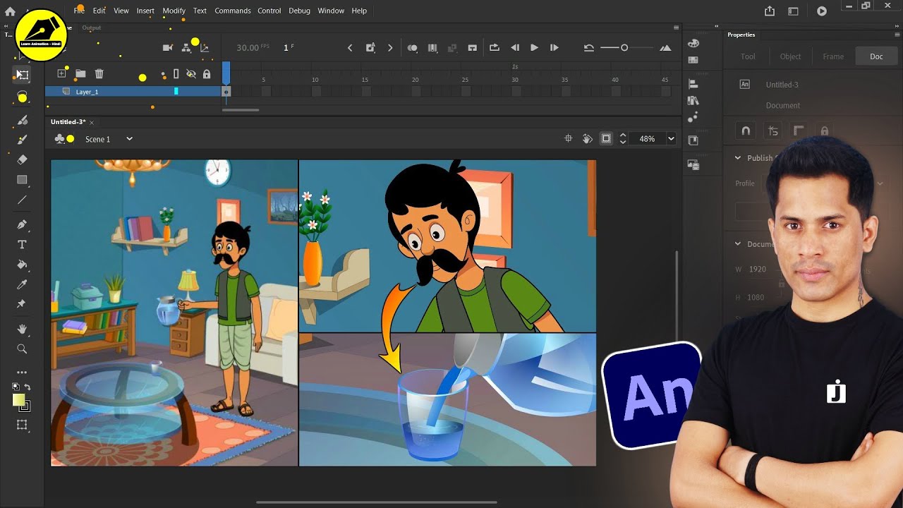 Fill Water From Jug Into Glass Animation | Make Animated Videos | 2D ...