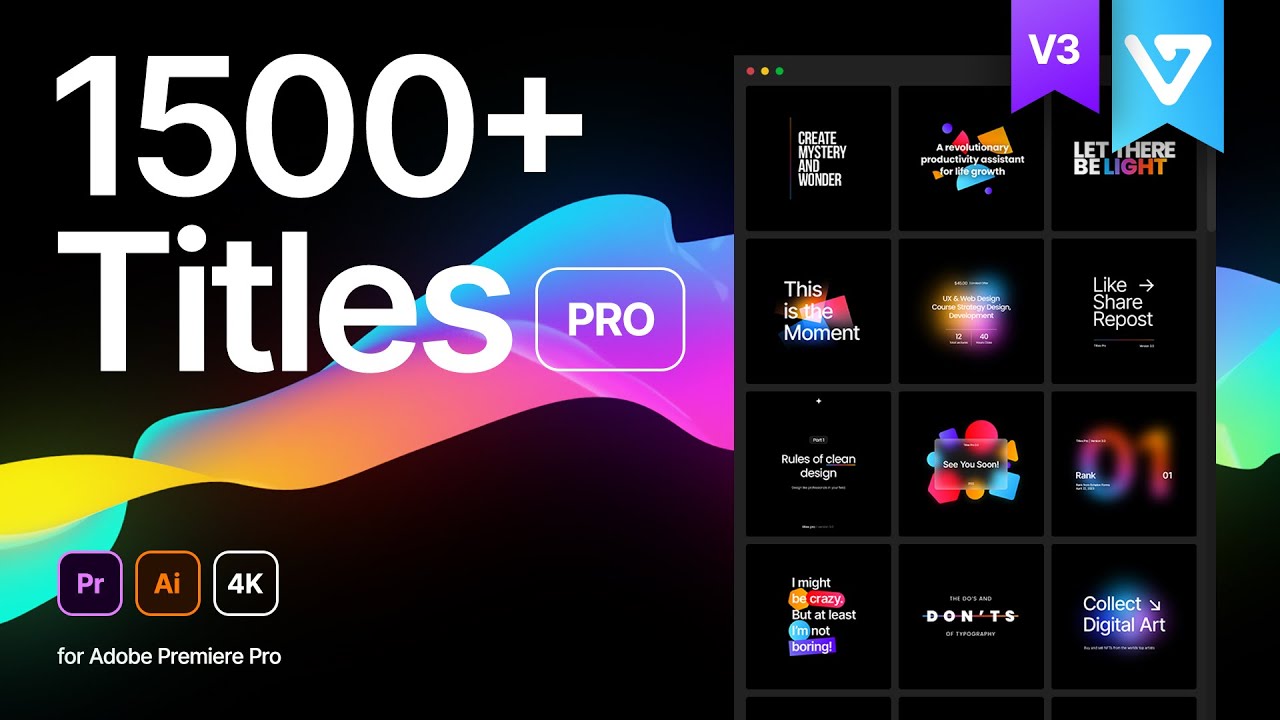 Titles Pro V3 Premiere Pro Templates YouTube Titles Pro V3 Premiere Pro Templates YouTube