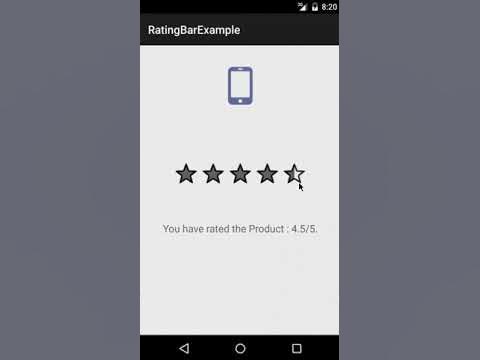Demo : Android RatingBar Example Tutorial - YouTube