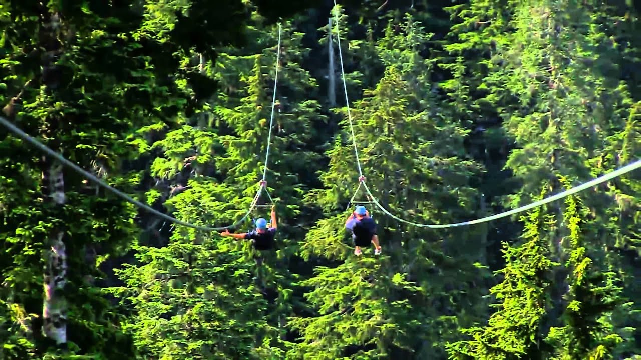 Zip Lining at Grouse Mountain - YouTube
