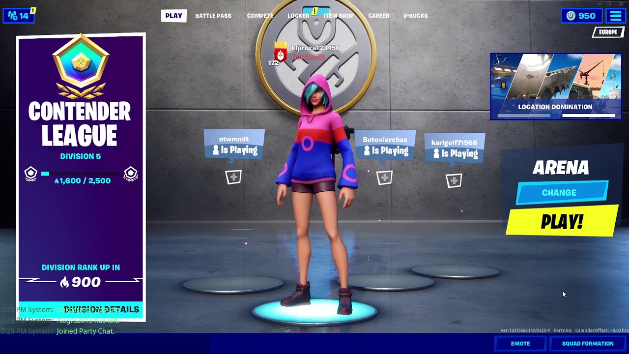 Fortnite im in 5 division in arena ! - YouTube