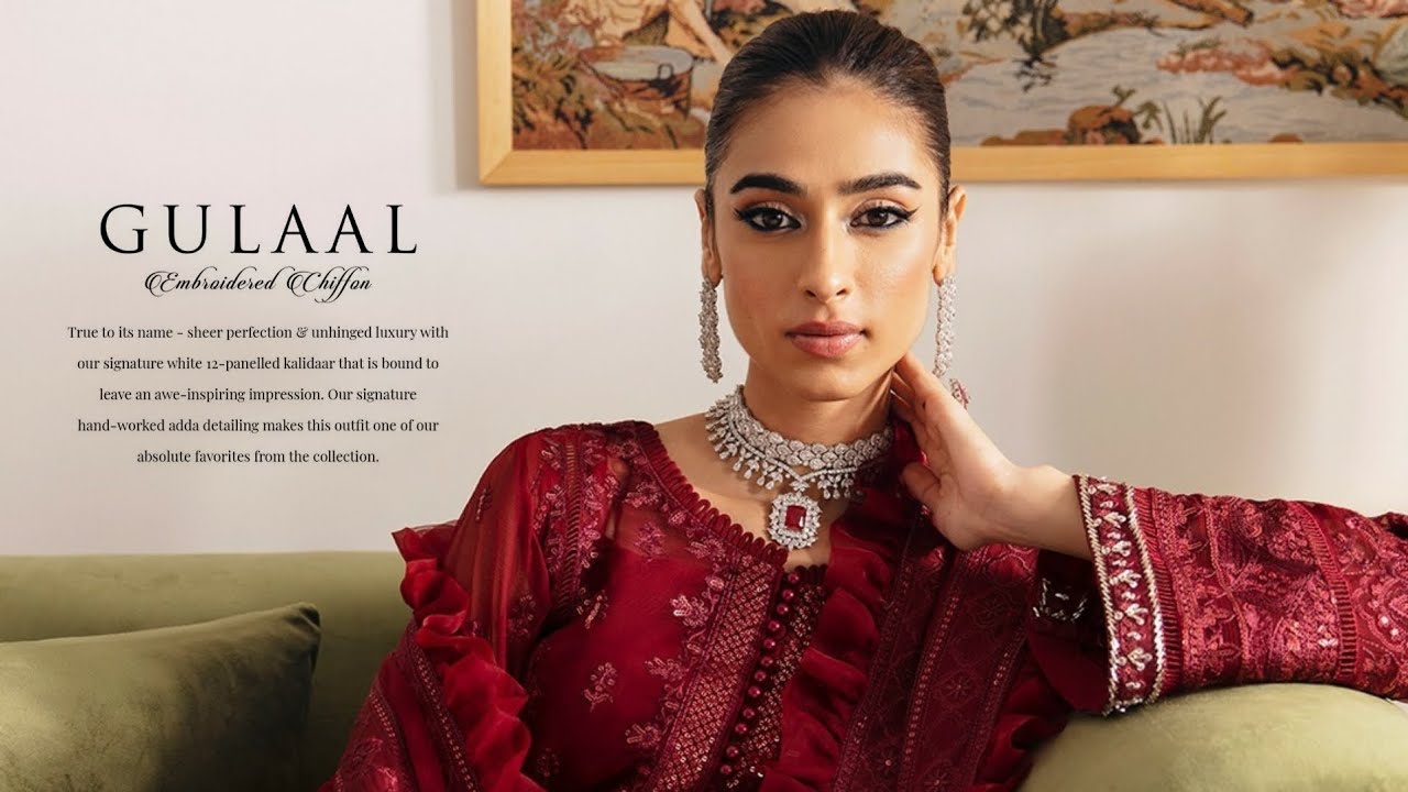 Gulaal Embroidered Chiffon Unstitched Collection 2023 | Gulaal Luxury ...