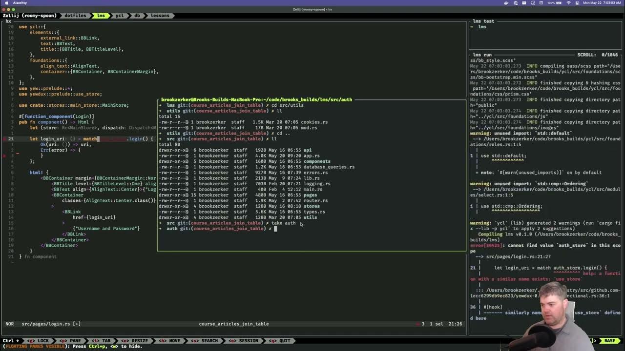 Stream archive: Building an LMS (Learning Management System) with Rust + Yew (2023-05-22) - YouTube