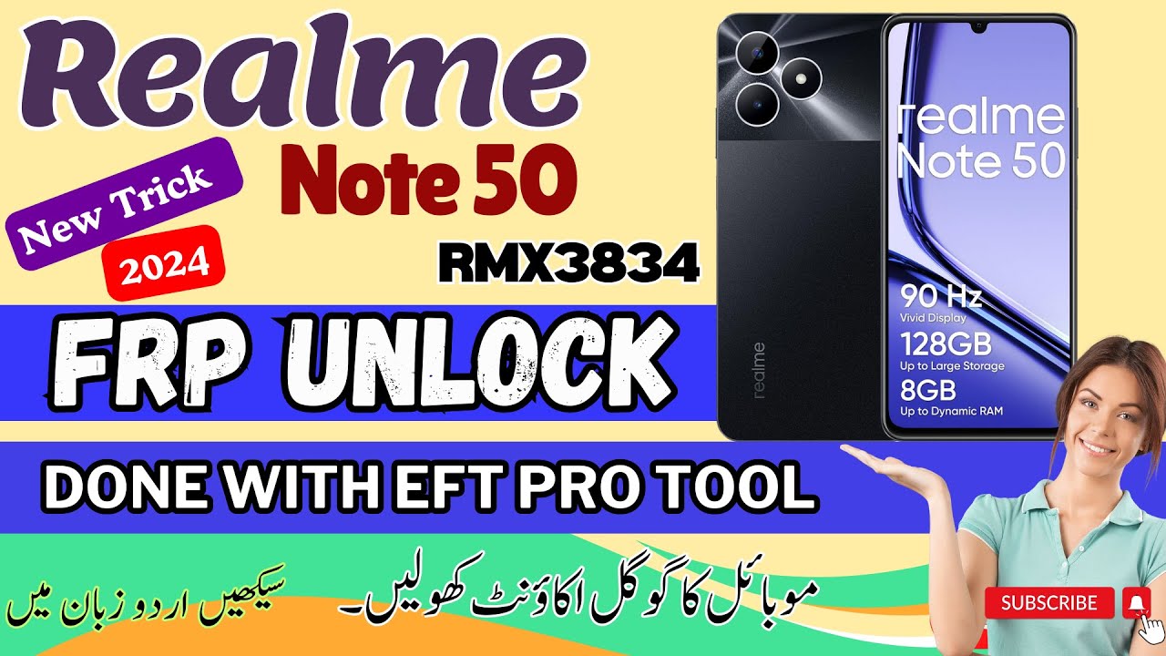 Realme Note 50 [ RMX3834 ] FRP Unlock And Factory Reset Done Using EFT ...