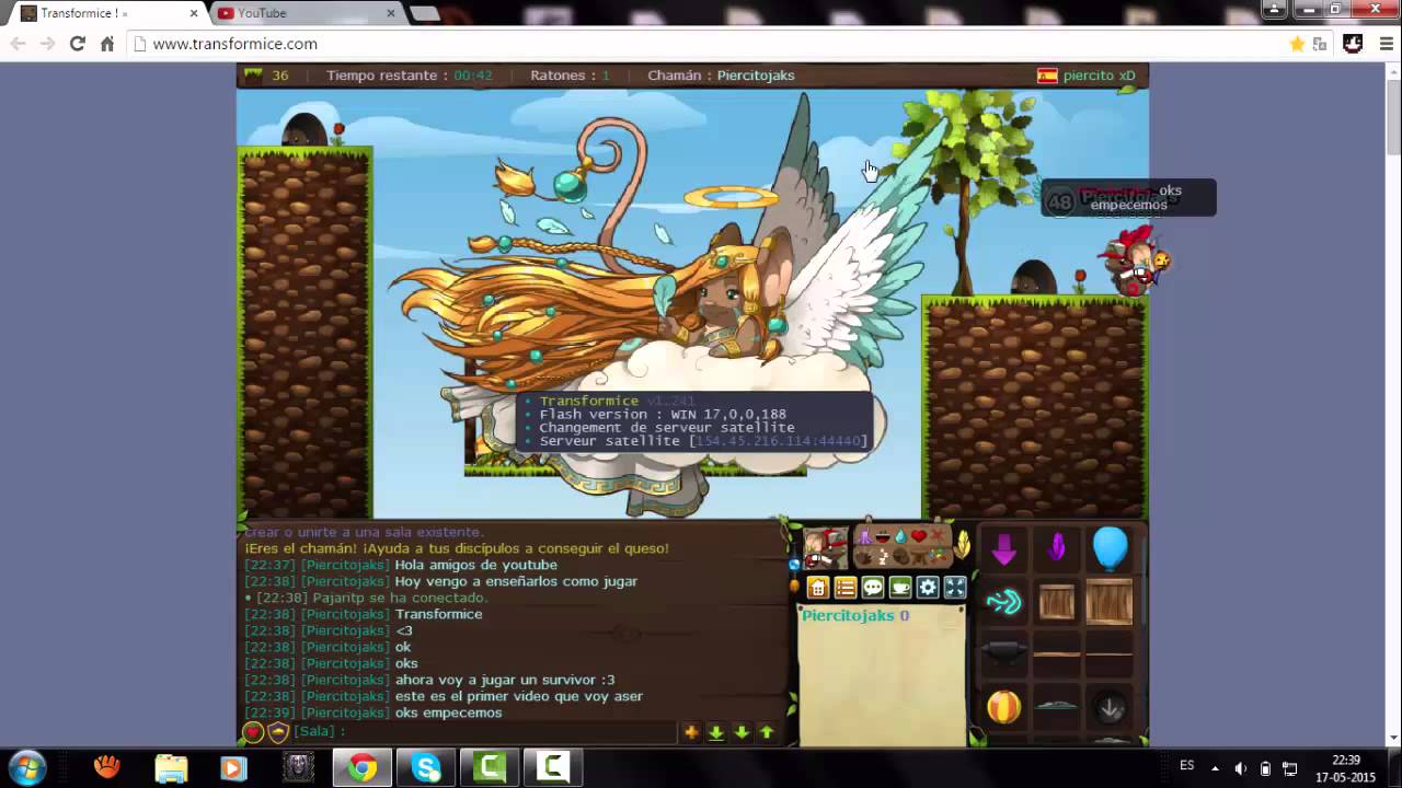 Jugando...un poco Transformice - YouTube