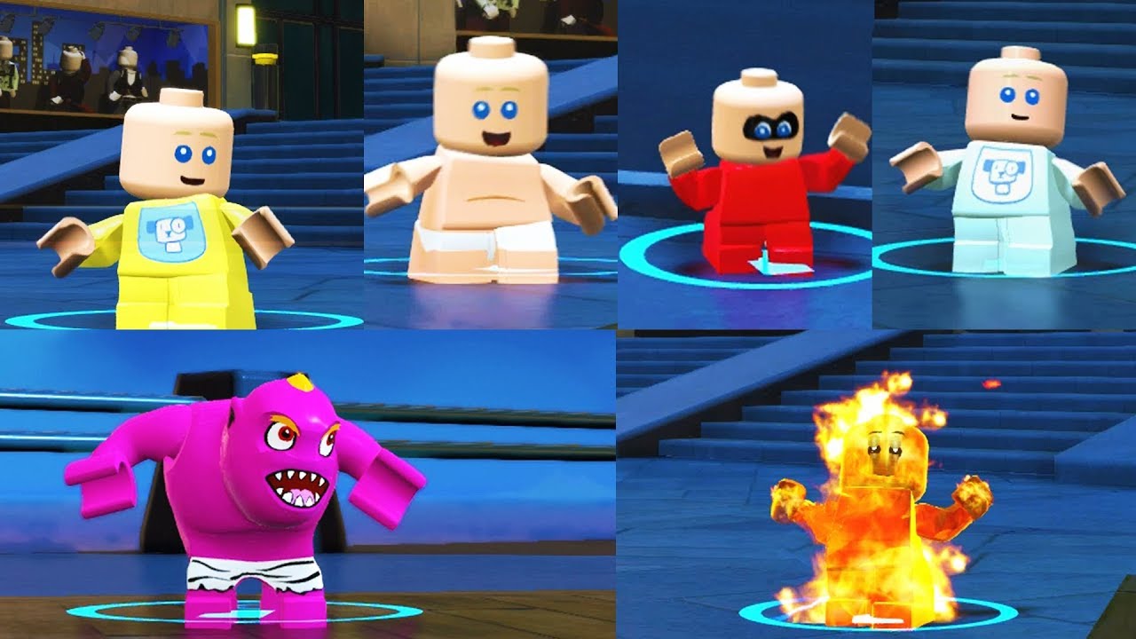ALL Jack Jack Costumes in LEGO The Incredibles The Videogame - YouTube