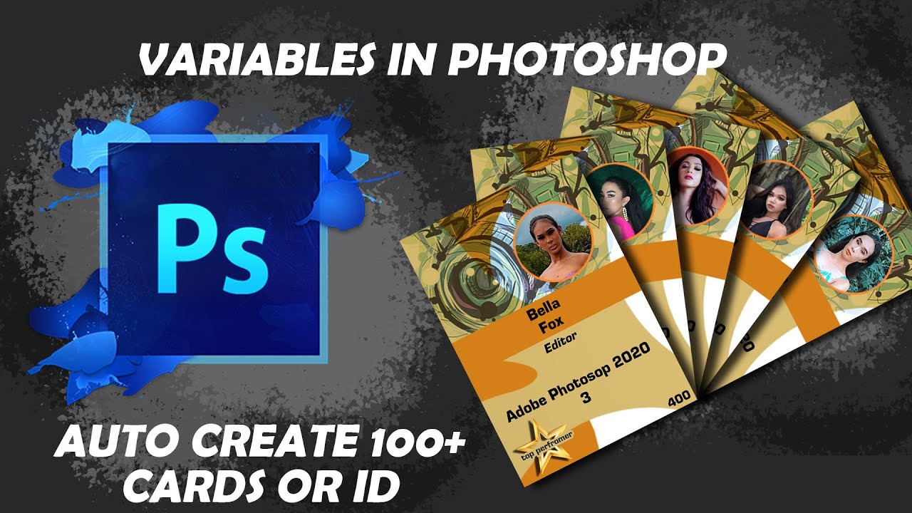 Auto Generate 100+ business cards or ID's using "Variables" in ...