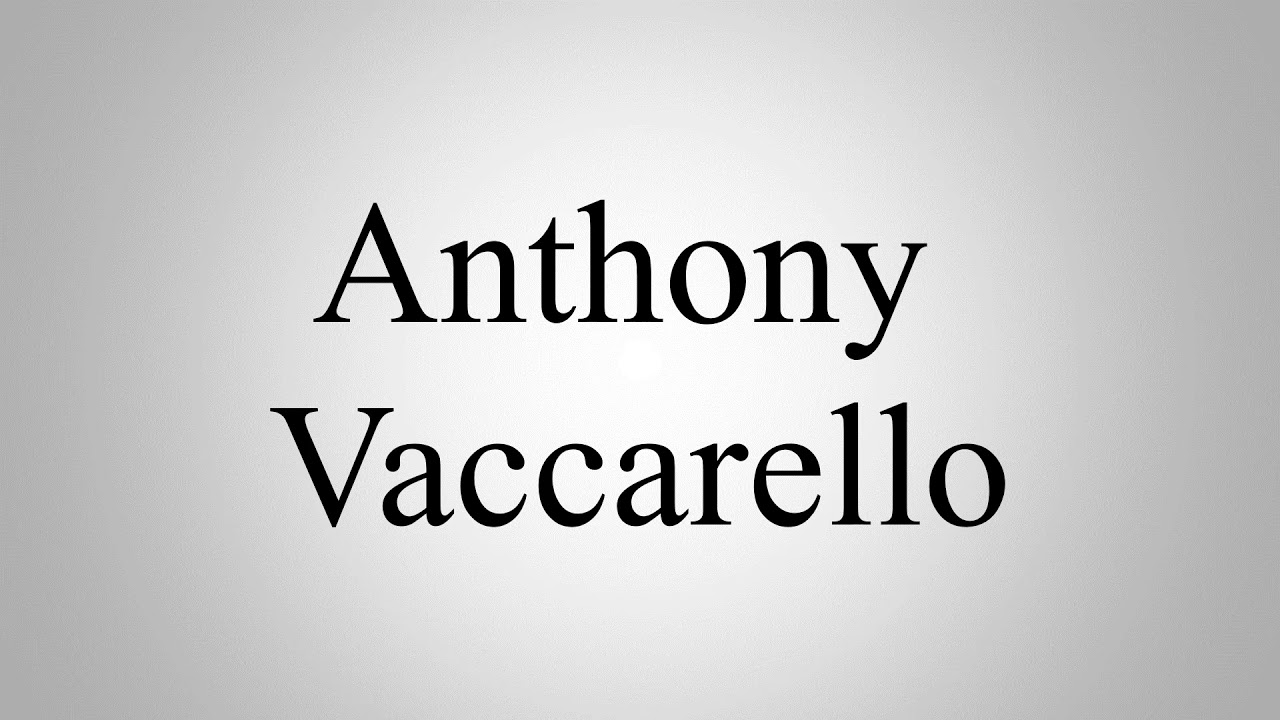 Learn How To Pronounce Anthony Vaccarello - YouTube