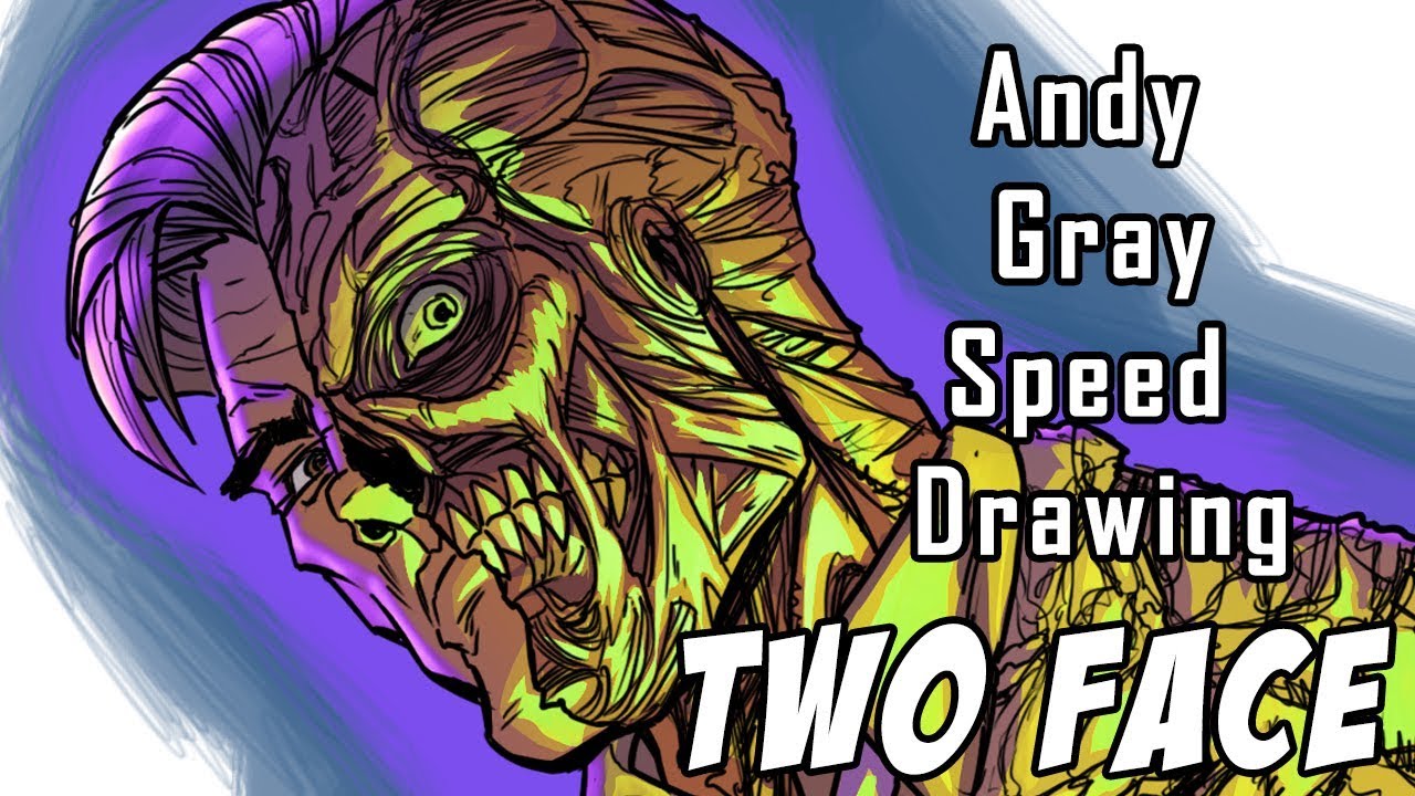 Two Face Speed Drawing by Andy Gray - YouTube