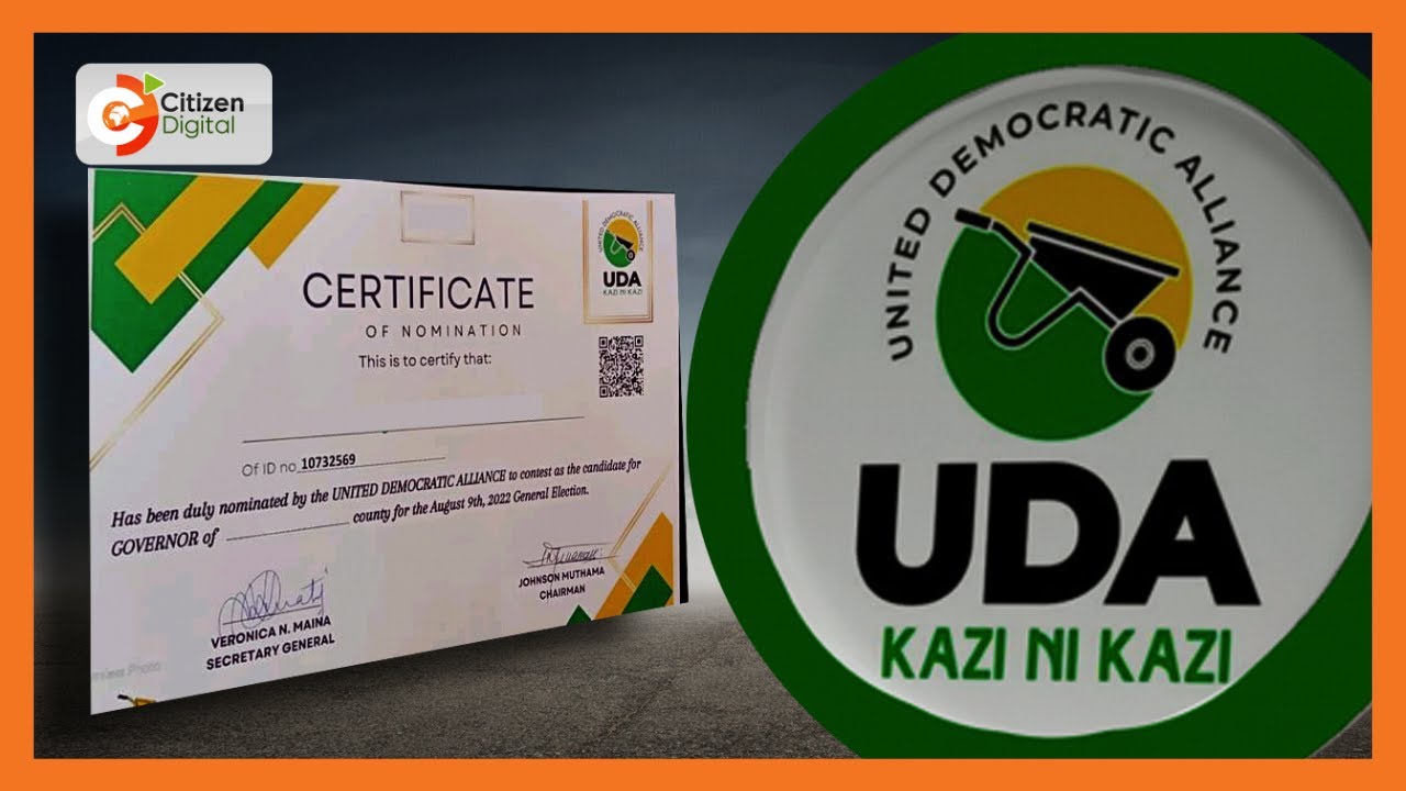 DP Ruto’s party issues certificates to winners of UDA primaries - YouTube