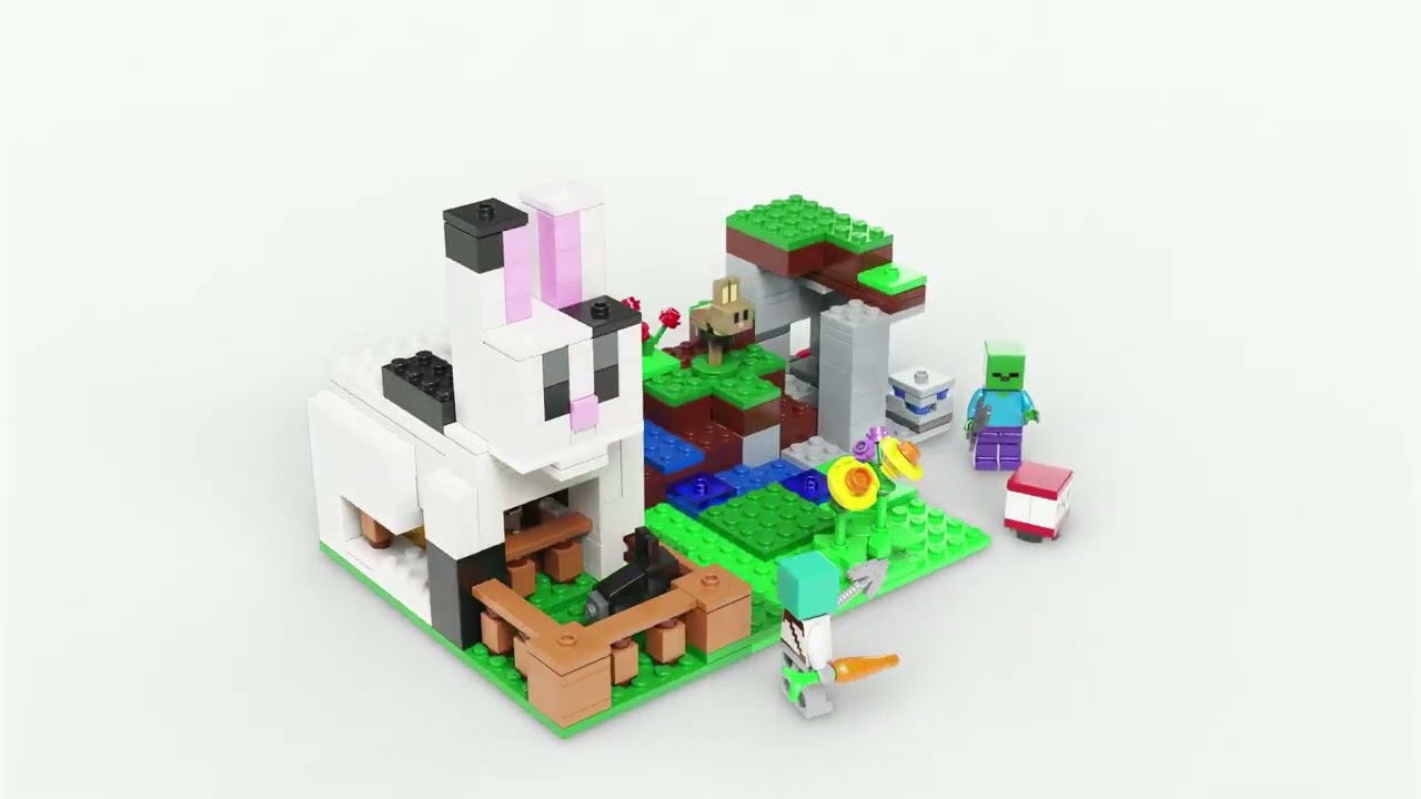 LEGO 21181 Minecraft The Rabbit Ranch House with Animals Set - Smyths ...