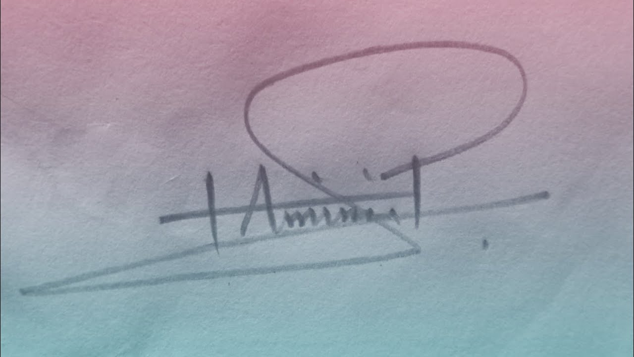 Haseeb Amiri Name Signature - YouTube
