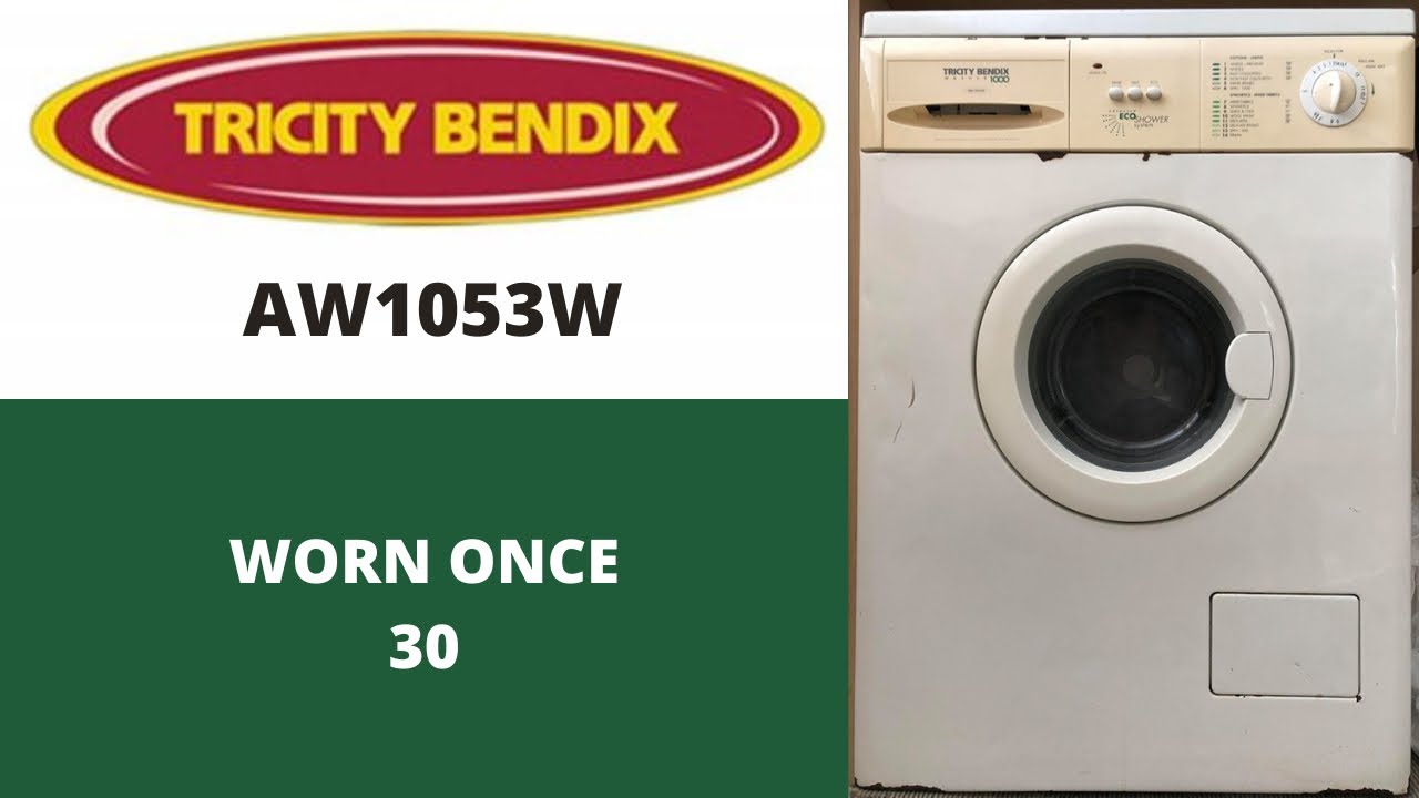 Tricity Bendix Eco Shower AW1053W Washing Machine - Worn Once 30 - YouTube