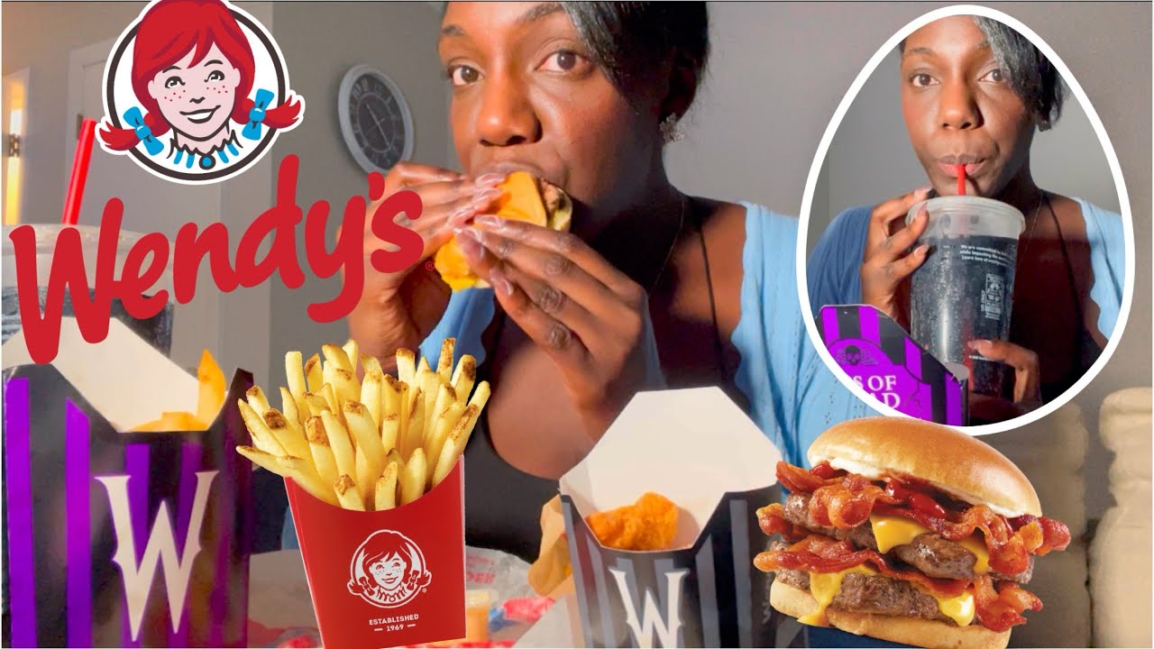 WENDYS MUKBANG - YouTube