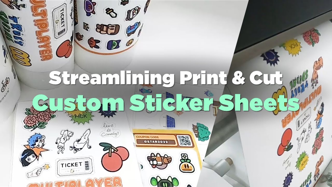 Streamlining Custom Sticker Sheets Print & Cut I Anytron Digital Roll ...