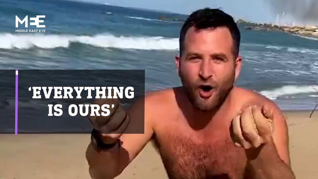 Israeli comedian in Gaza: ‘Everything is ours’ - YouTube