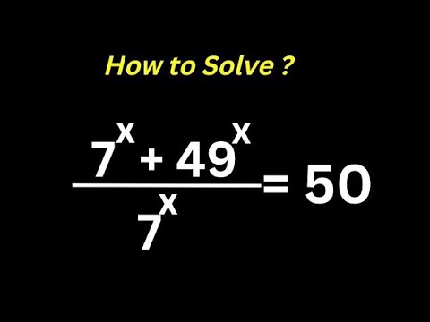 Math Olympiad | How To Solve For X In This Equation - YouTube