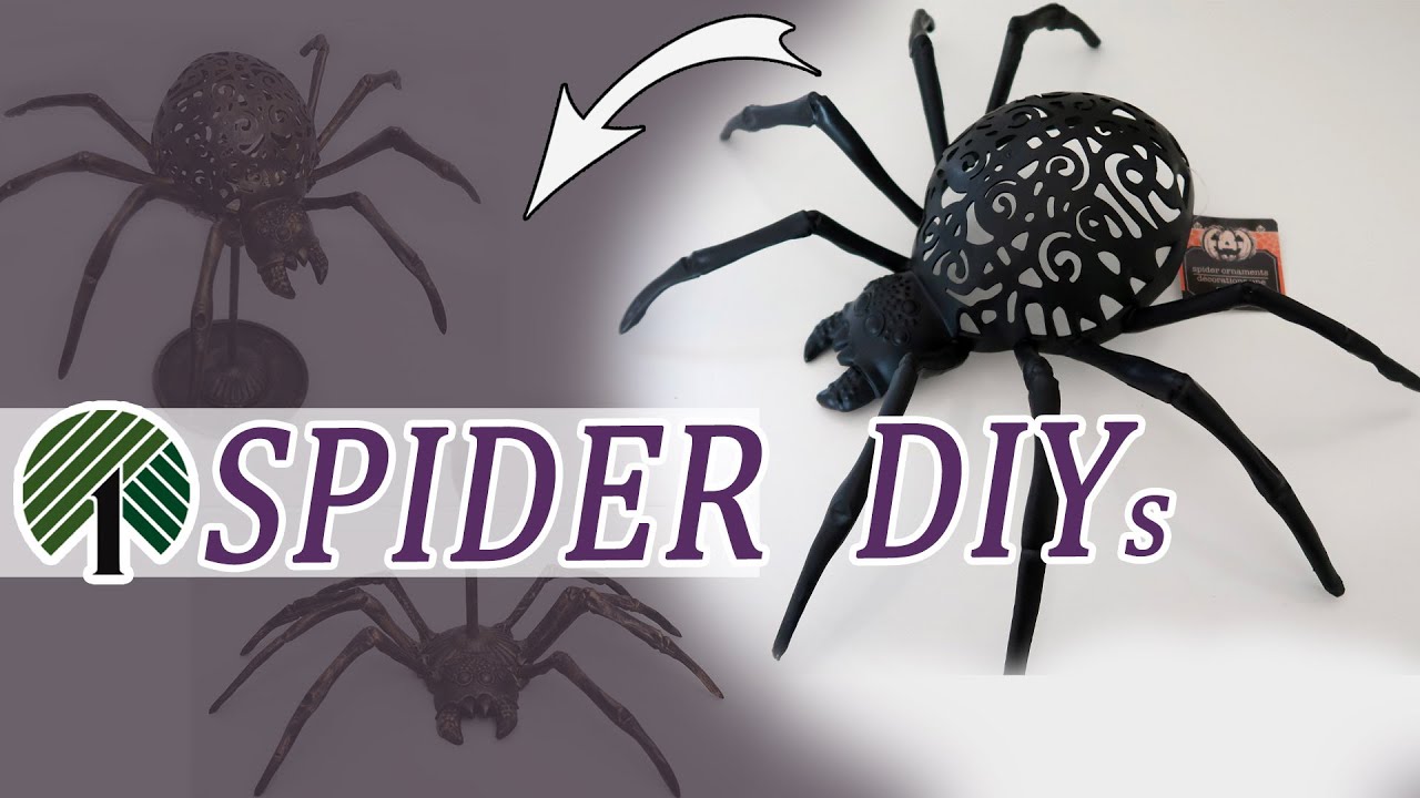 HALLOWEEN SPIDER DIY / DOLLAR TREE DIY - YouTube