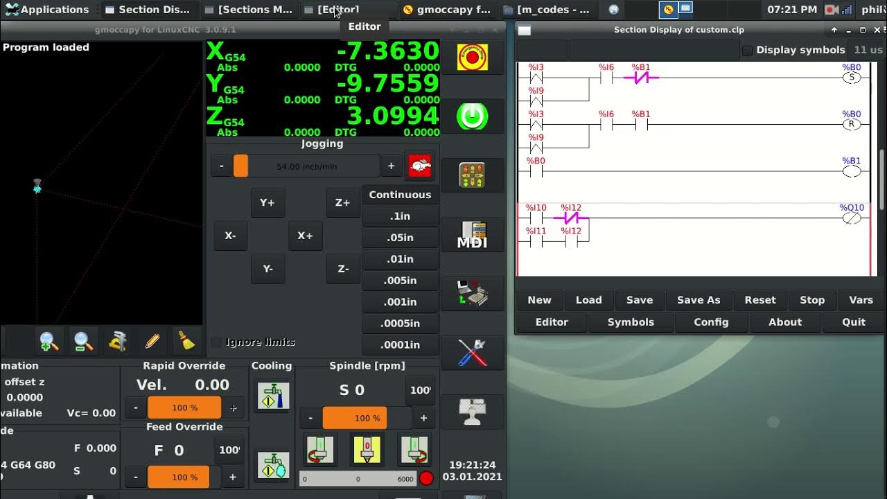 LinuxCNC classicladder M code addendum - YouTube