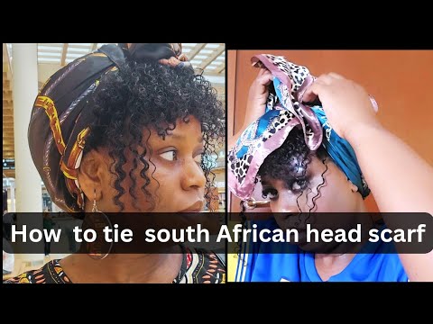 EASY WAY TO TIE AFRICAN HEAD SCARF IN 2 MINUTES - YouTube