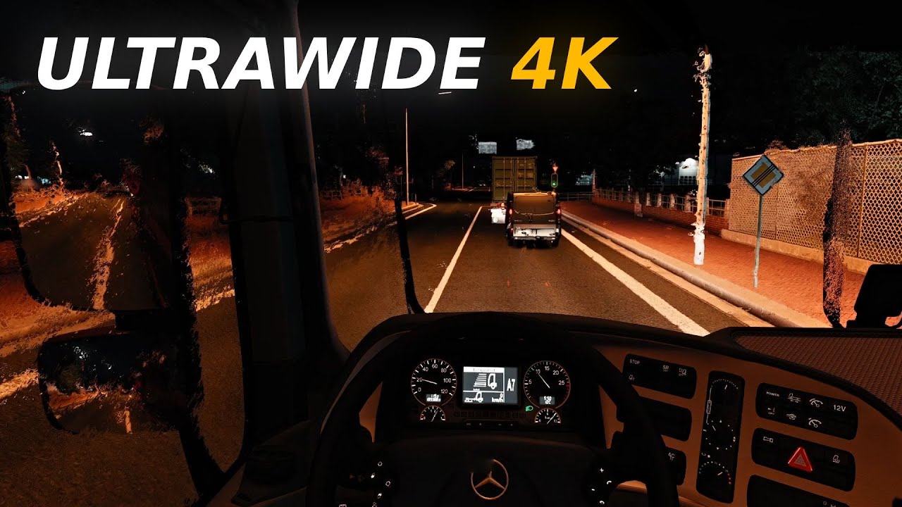 [ETS2] 4K UltraWide 21/9 Night Gameplay - YouTube