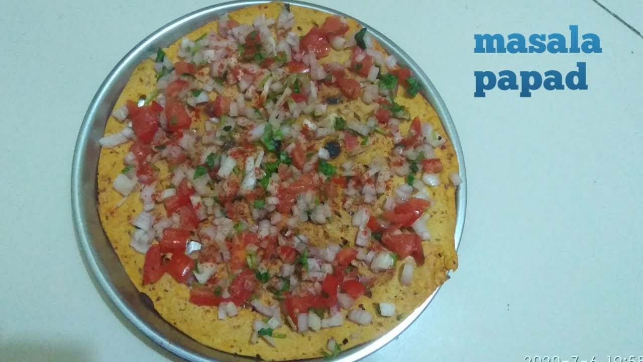 Masala papad recipe/ మసాలా అప్పడం - YouTube