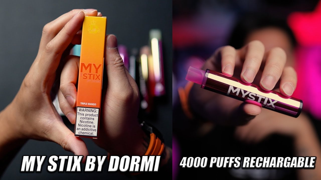 MY STIX BT DORMI 4K PUFFS RECHARGABLE - YouTube
