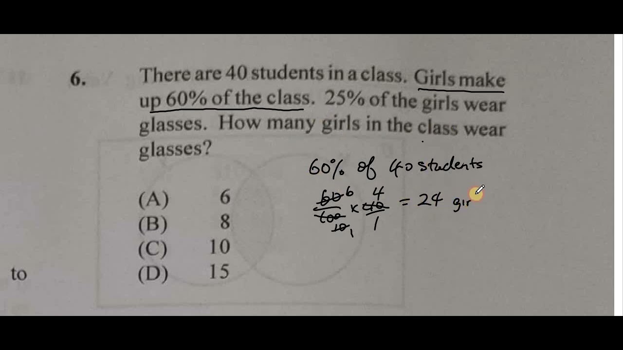 Question 6 of 60| January 2022 Multiple Choice| Percentage Word Problem ...
