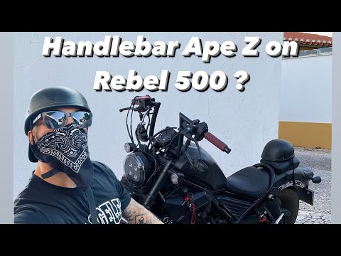 Honda Rebel 500 custom with biltwell keystone Z handlebar - YouTube