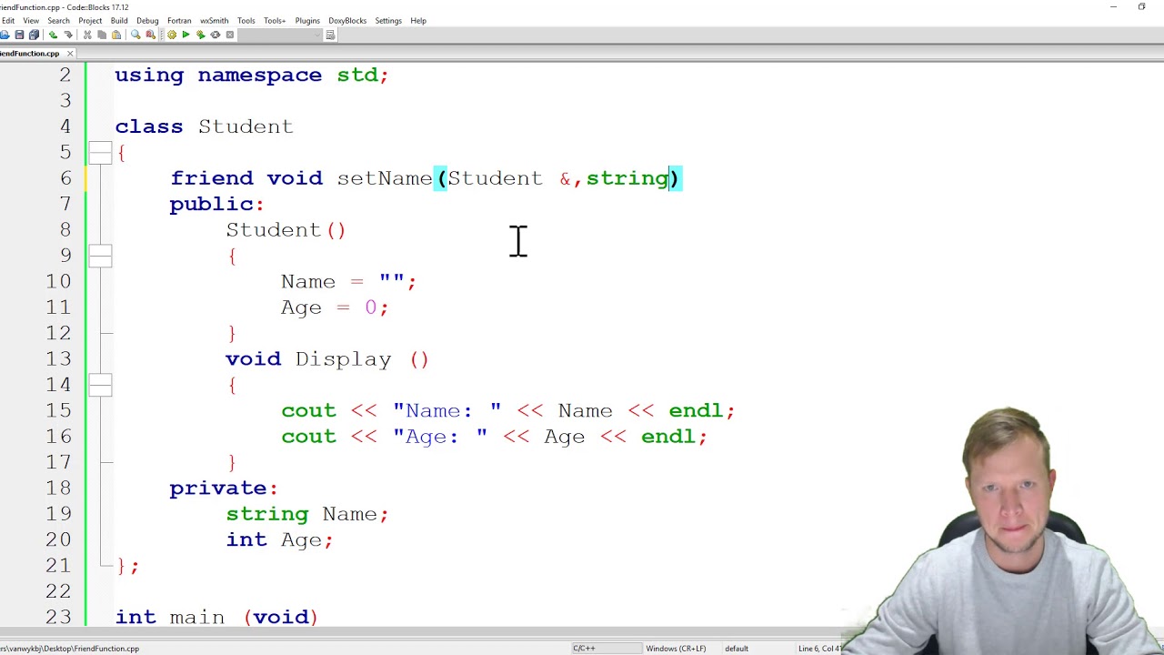 15 C Programming Friend Function C Class Youtube 8382