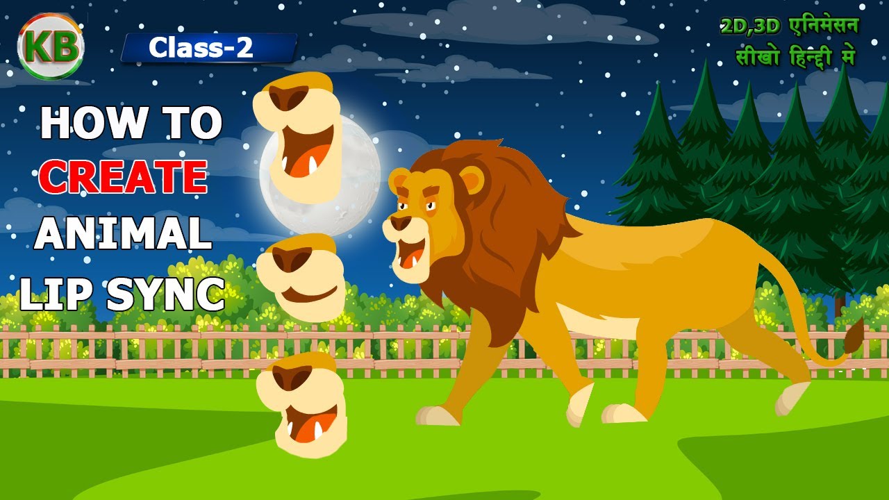 Adobe Animate cc 2023:How to Create Lion lip sync animation | 2D ...