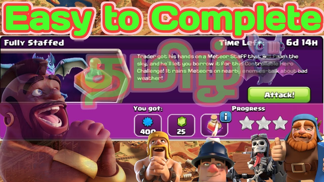 Easy to Complete Fully Staffed Challenge - YouTube