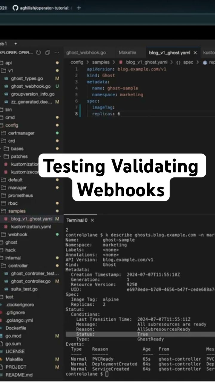 Testing Validating Webhooks Kubebuilder Crash Course Youtube 4894