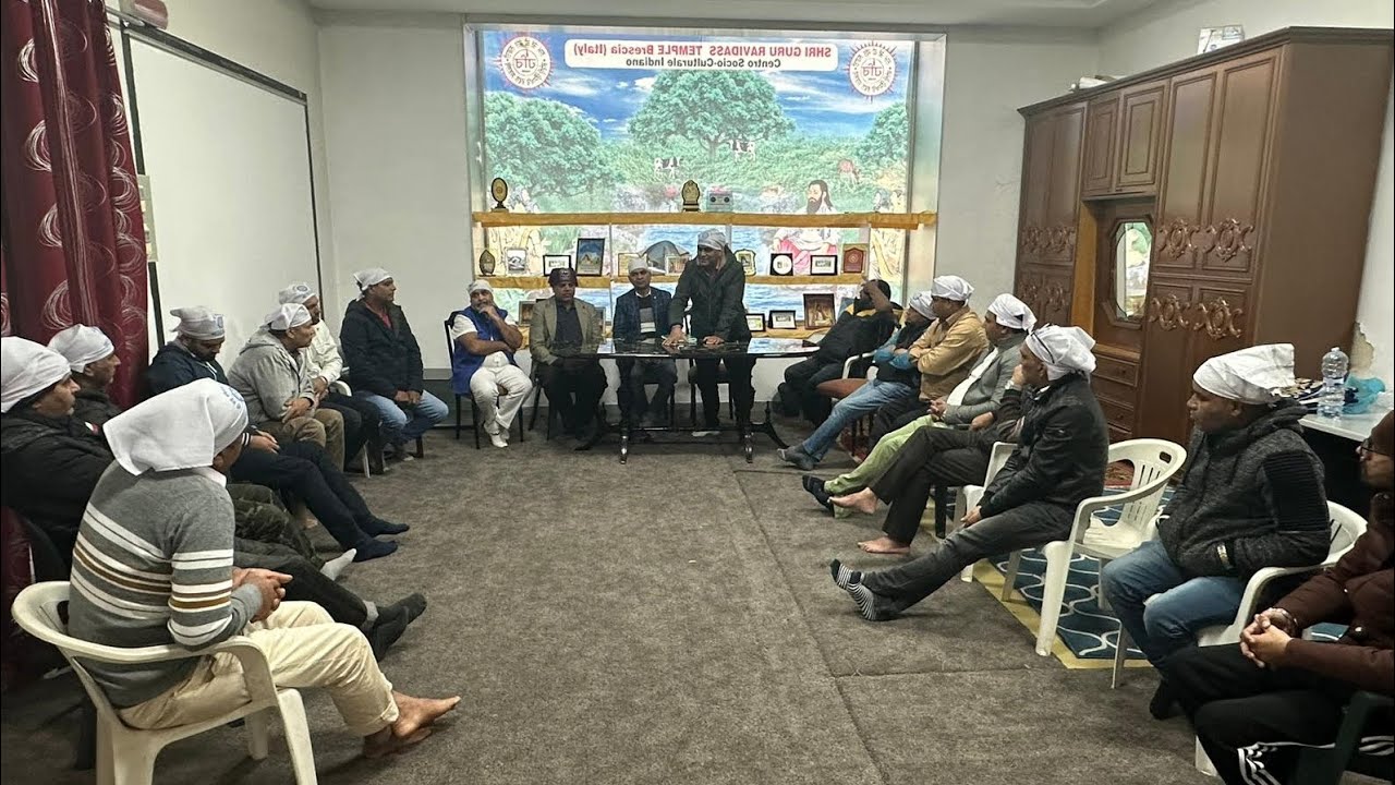 Ravidassia dharm ki meeting in Shri Guru Ravidass Temple Brescia italy ...