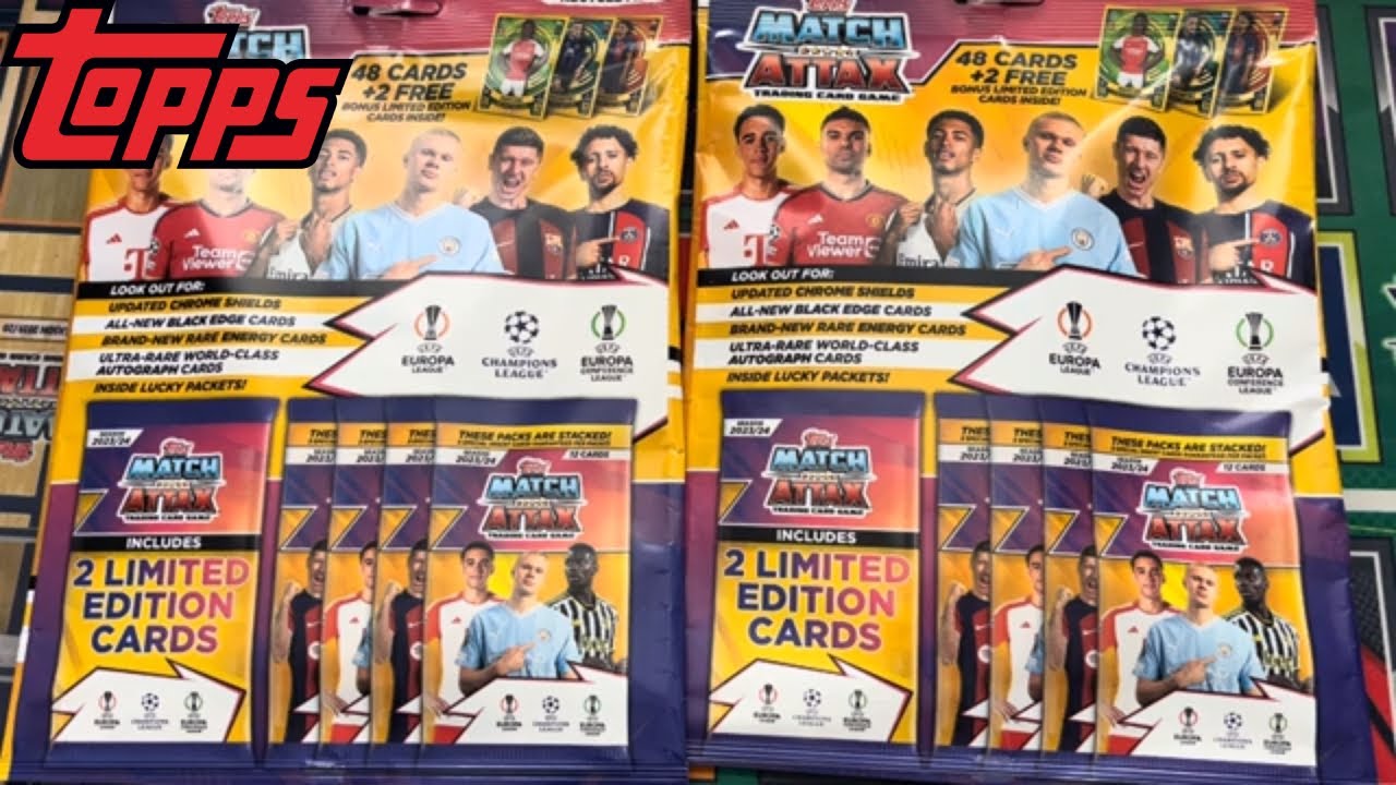 Match Attax 2023/24 Season 2 x Mega Multi Pack Opening UEFA Champions league TOPPS - YouTube