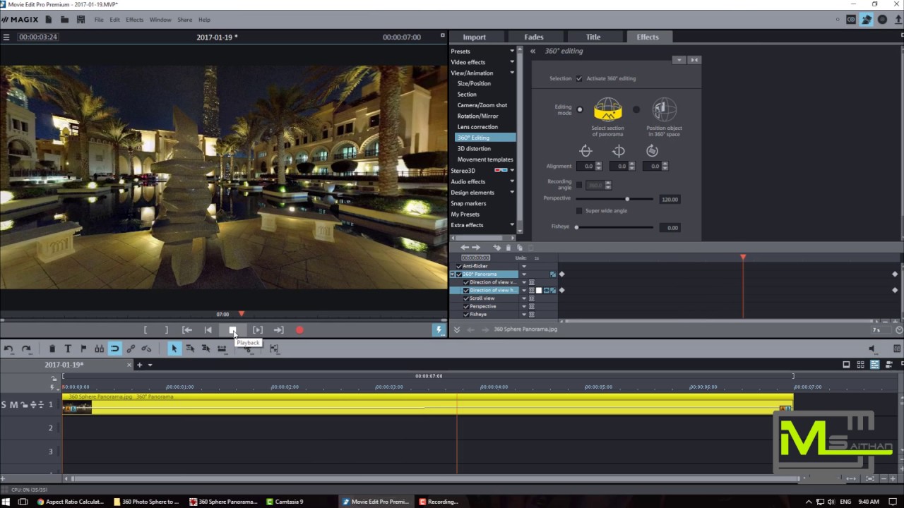 Convert 360 Photo Sphere & Panorama Picture to Rotating Video | MAGIX ...