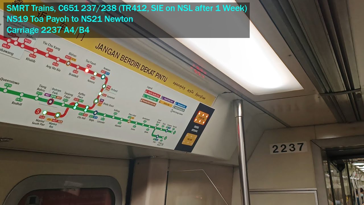 [SIE on NSL after 1 week+] SMRT Trains - SIE C651 [237/238] [Toa Payoh ...