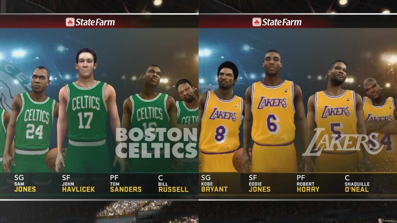 Celtics vs Lakers NBA 2K12 gameplay - YouTube