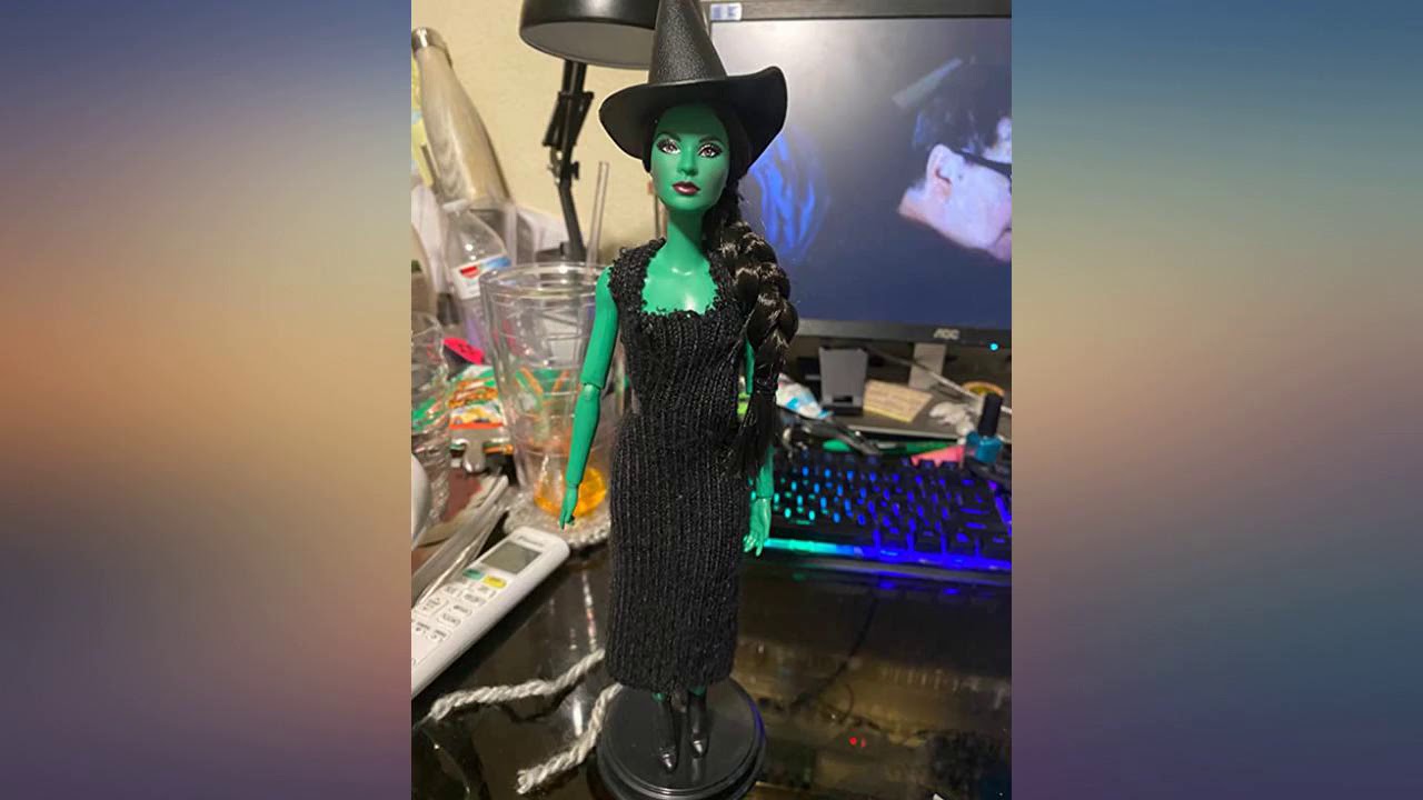 Wicked Elphaba Barbie Doll review - YouTube