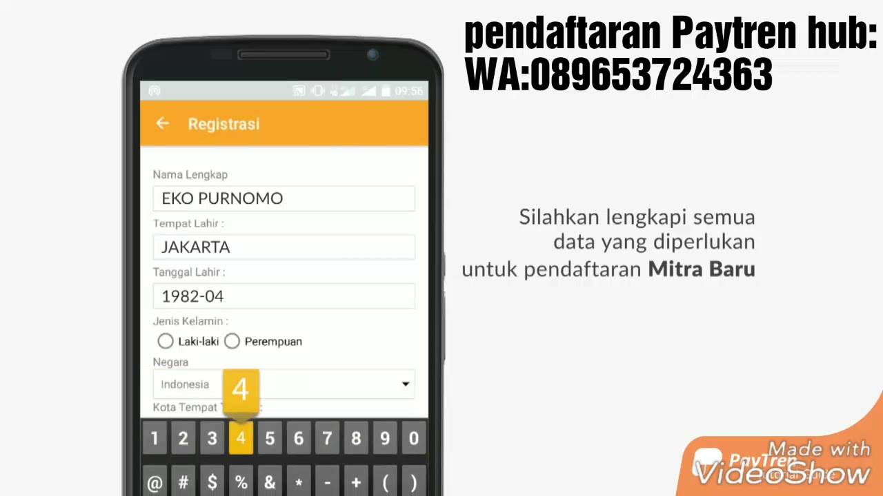 TUTORIAL pendaftaran mitra baru Paytren - YouTube