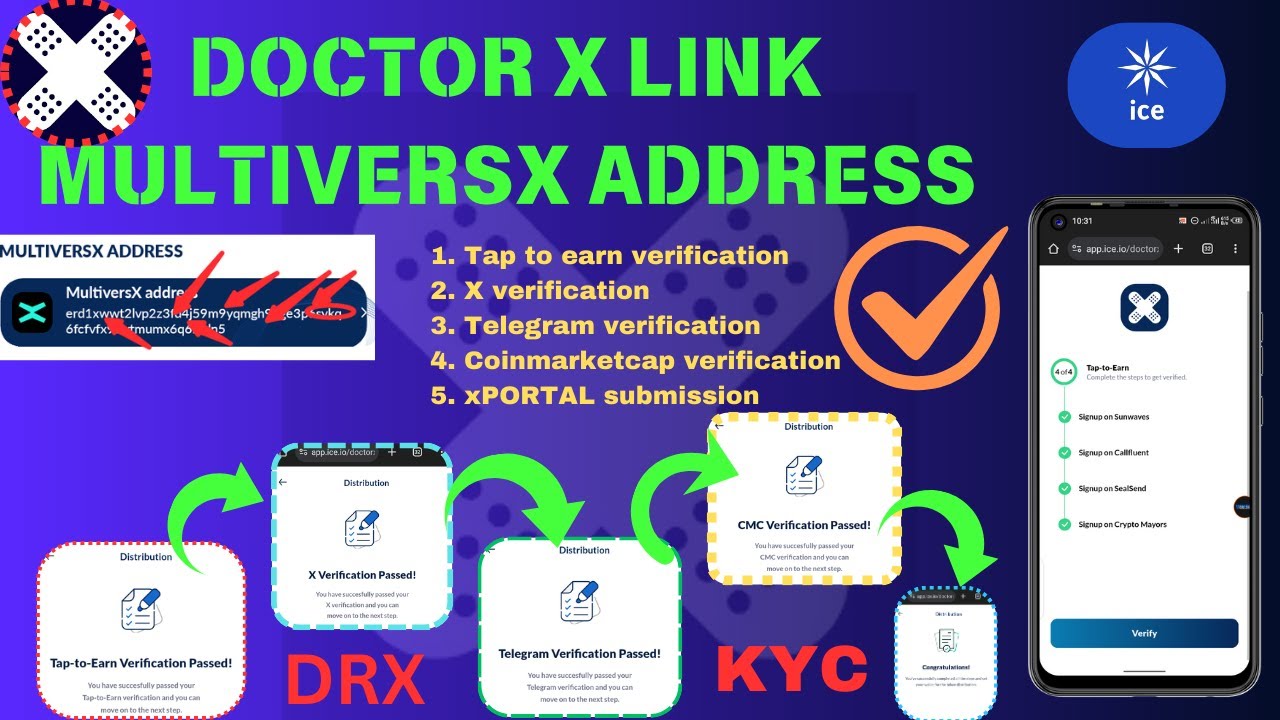 DOCTOR X WITHDRAW TO XPORTAL WALLET || submit MULTIVERSX Address || doctor x kyc tasks solutions ...
