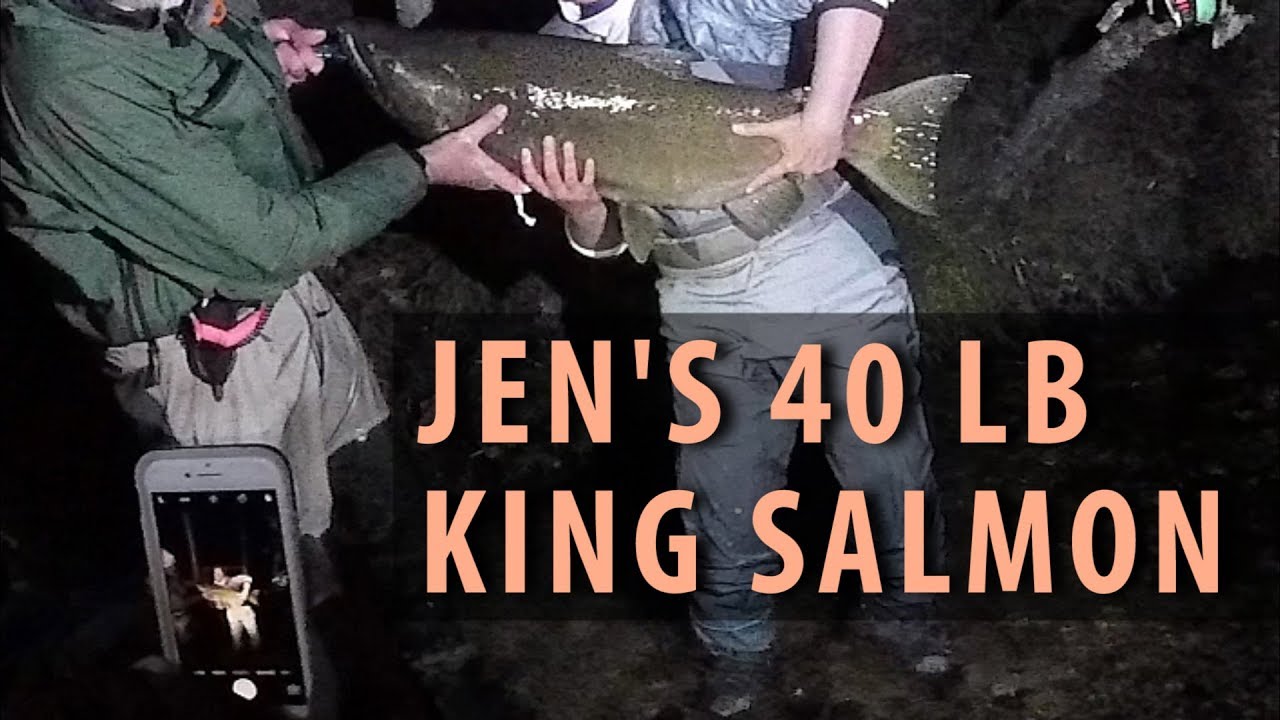 Jen's 40 Pound King Salmon Buck - Pere Marquette River Salmon Camp 2017 ...